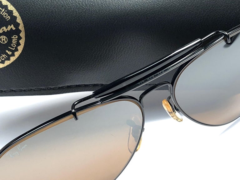 New Ray Ban Vintage Outdoorsman Black B15 Top Mirror 62Mm Sunglasses ...