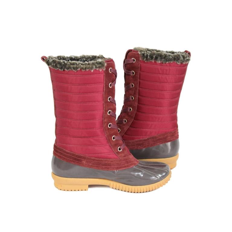 2000s Marc Jacobs Red Duck Boots Shoes For Sale at 1stDibs