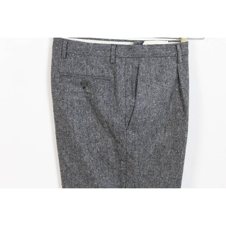 Roberto Capucci vintage wool tweed black white suit dress men's 1990s ...