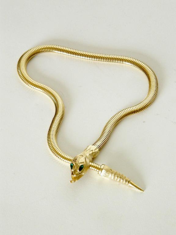 Francois for Coro Snake Necklace and Bracelet Set at 1stDibs