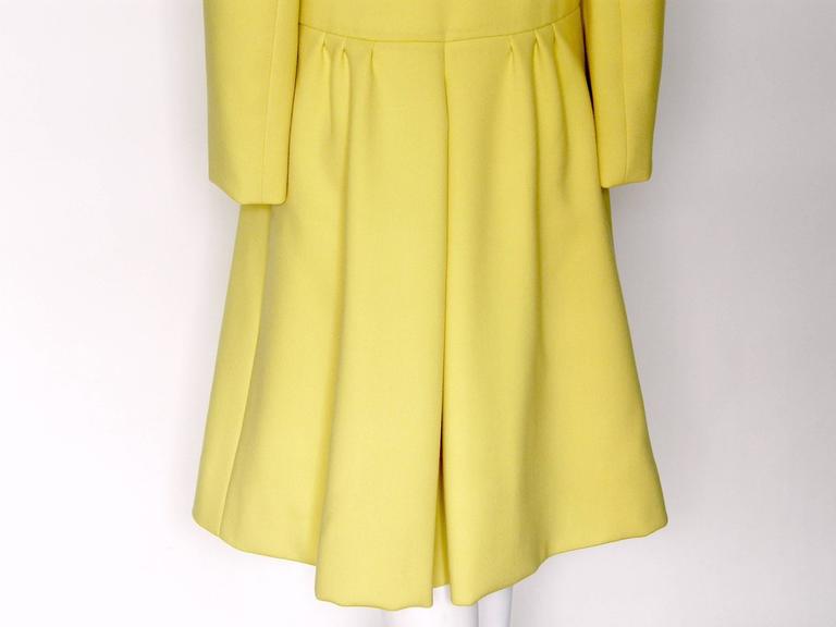 Mod Originala Coat Bright Yellow Wool with Tie Waist at 1stDibs