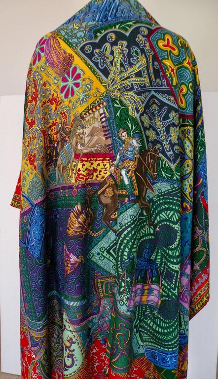 Hermes Cashmere Shawl Cavaliers du Caucase Rouge Red Rouge For Sale at ...