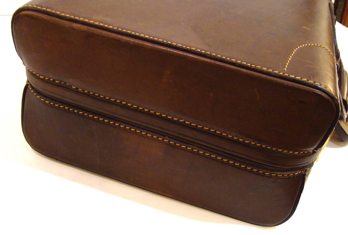 Atlas Vintage Leather Suitcase Overniter Holiday Gift at 1stDibs ...
