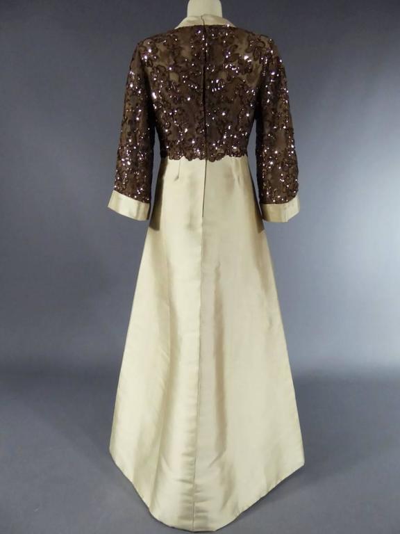 Pierre Balmain Couture Evening Dress In Lace And Gazar Circa 1970 at ...