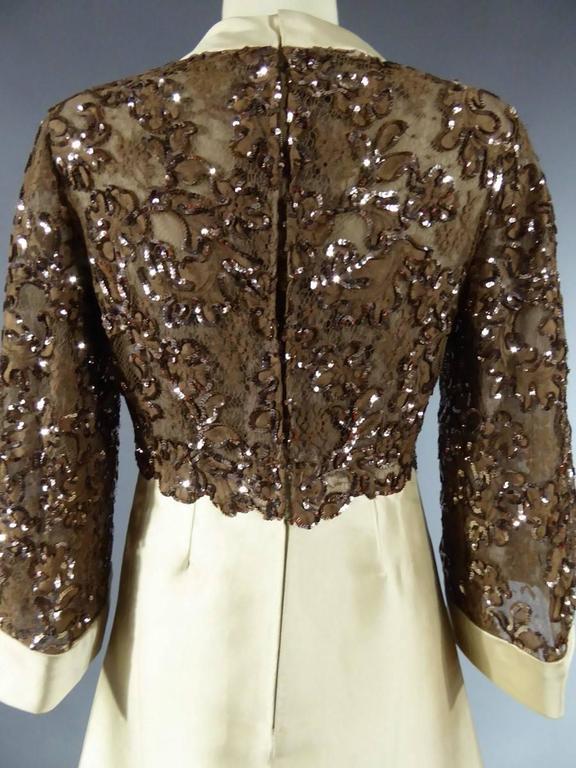 Pierre Balmain Couture Evening Dress In Lace And Gazar Circa 1970 at ...