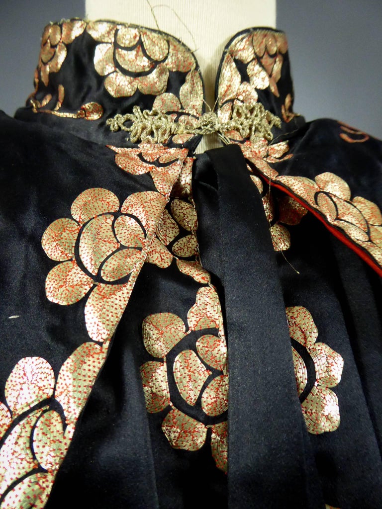 Art Deco gold embroidered satin ball cape China For Europe, circa 1925 ...