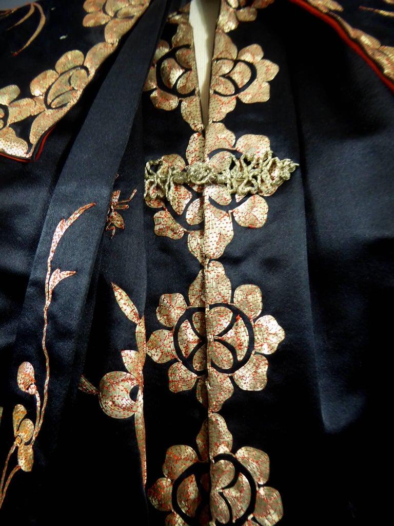 Art Deco gold embroidered satin ball cape China For Europe, circa 1925 ...