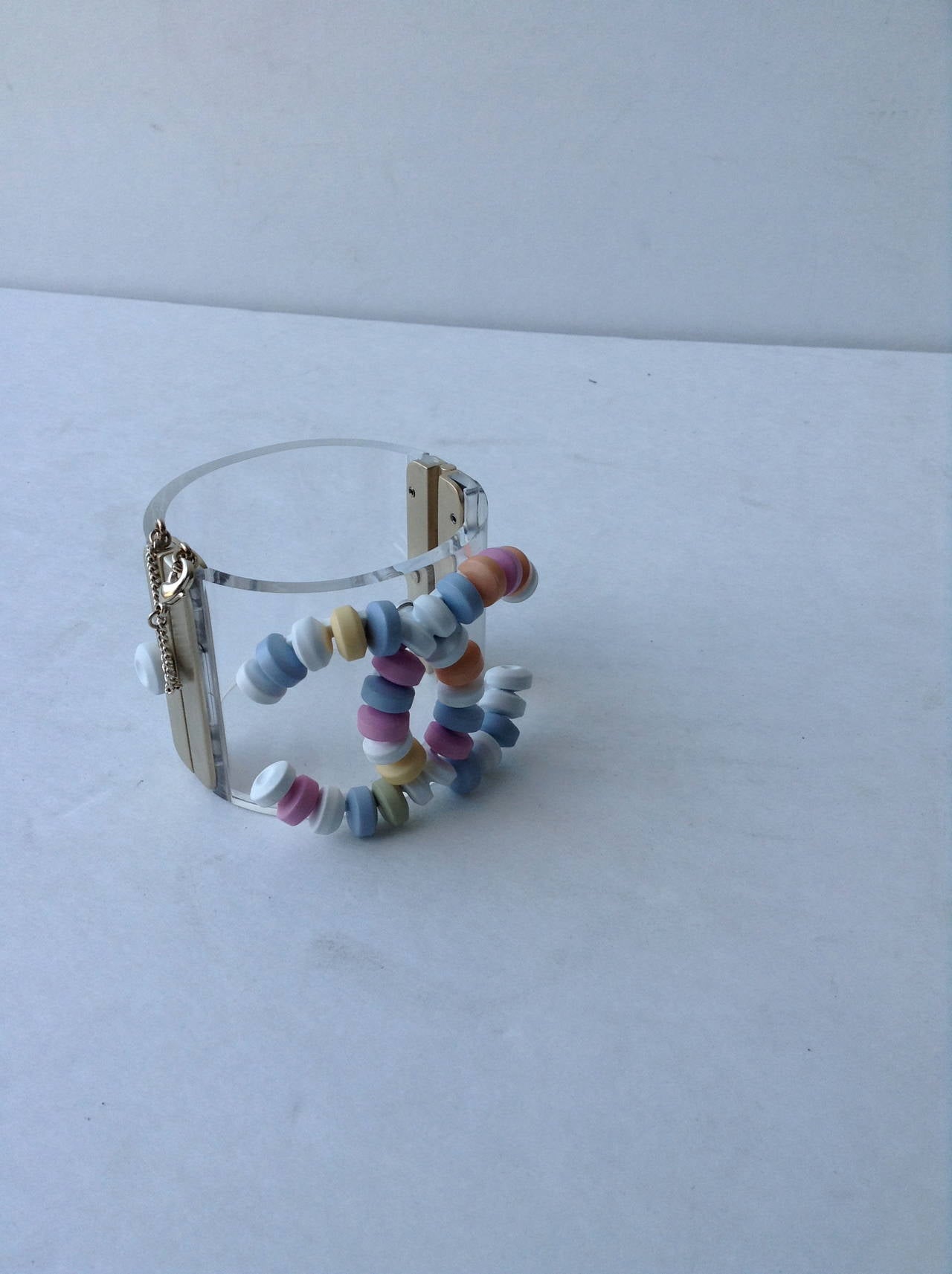 Candy Chanel Lucite Cuff For Sale at 1stDibs