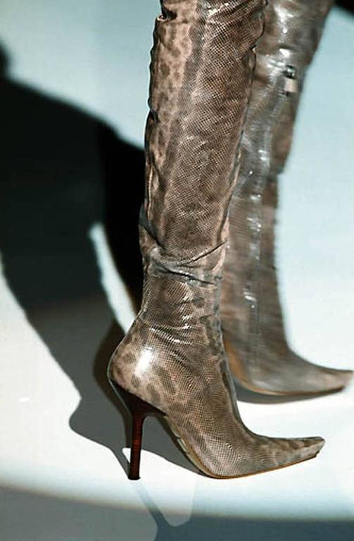 New Tom Ford for Gucci 1999 Collection Water Snake Over Knee Boots ...