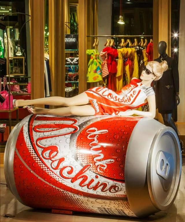 New MOSCHINO COUTURE Famous COLA Stretch Dress Red White It.40 - US 4 ...