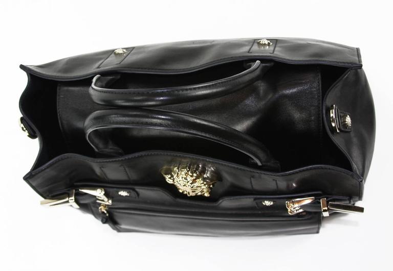 New Versace Palazzo Large Black Leather Shoulder Bag Handbag at 1stDibs ...