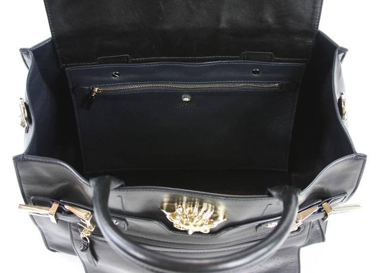 New Versace Palazzo Large Black Leather Shoulder Bag Handbag at 1stDibs ...