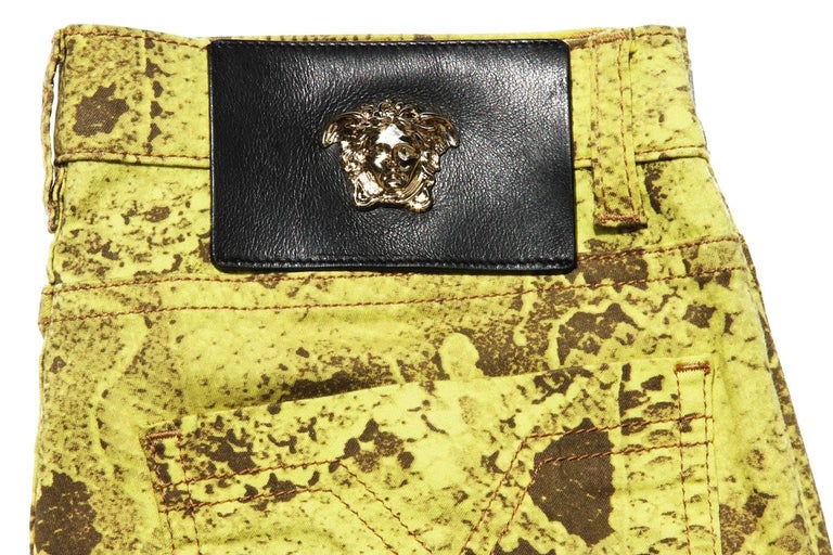 New Versace Snake Print Swarovski Crystals Leather Details Medusa ...