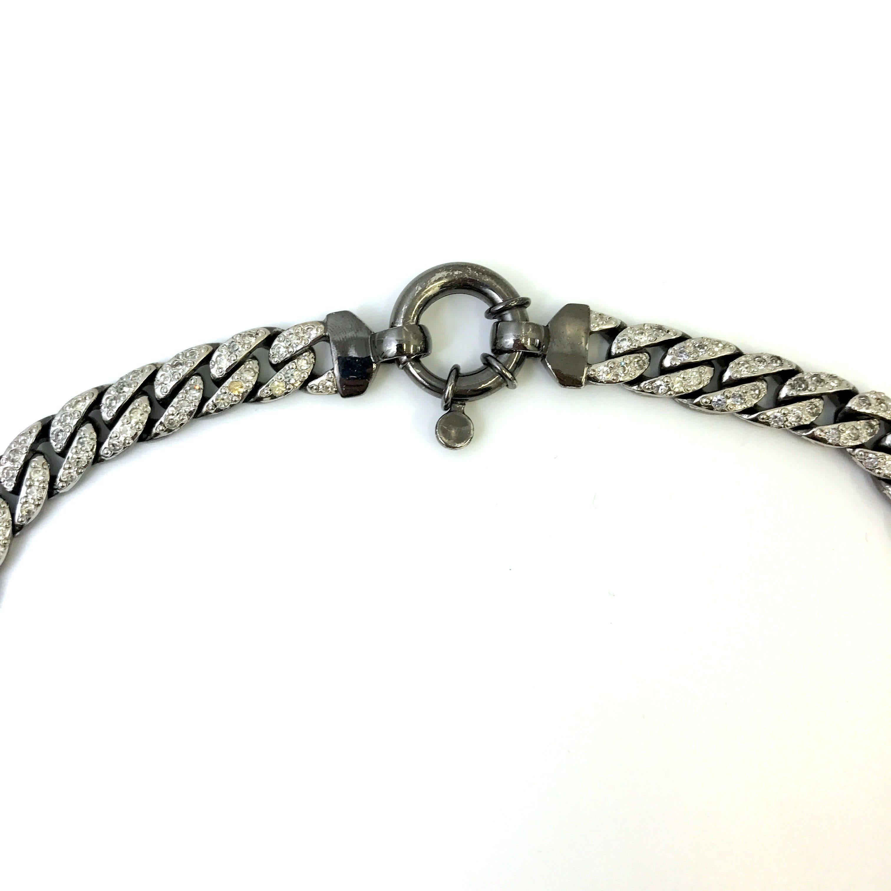 Gianni Versace silver gunmetal medallion necklace, 1990s at 1stDibs ...