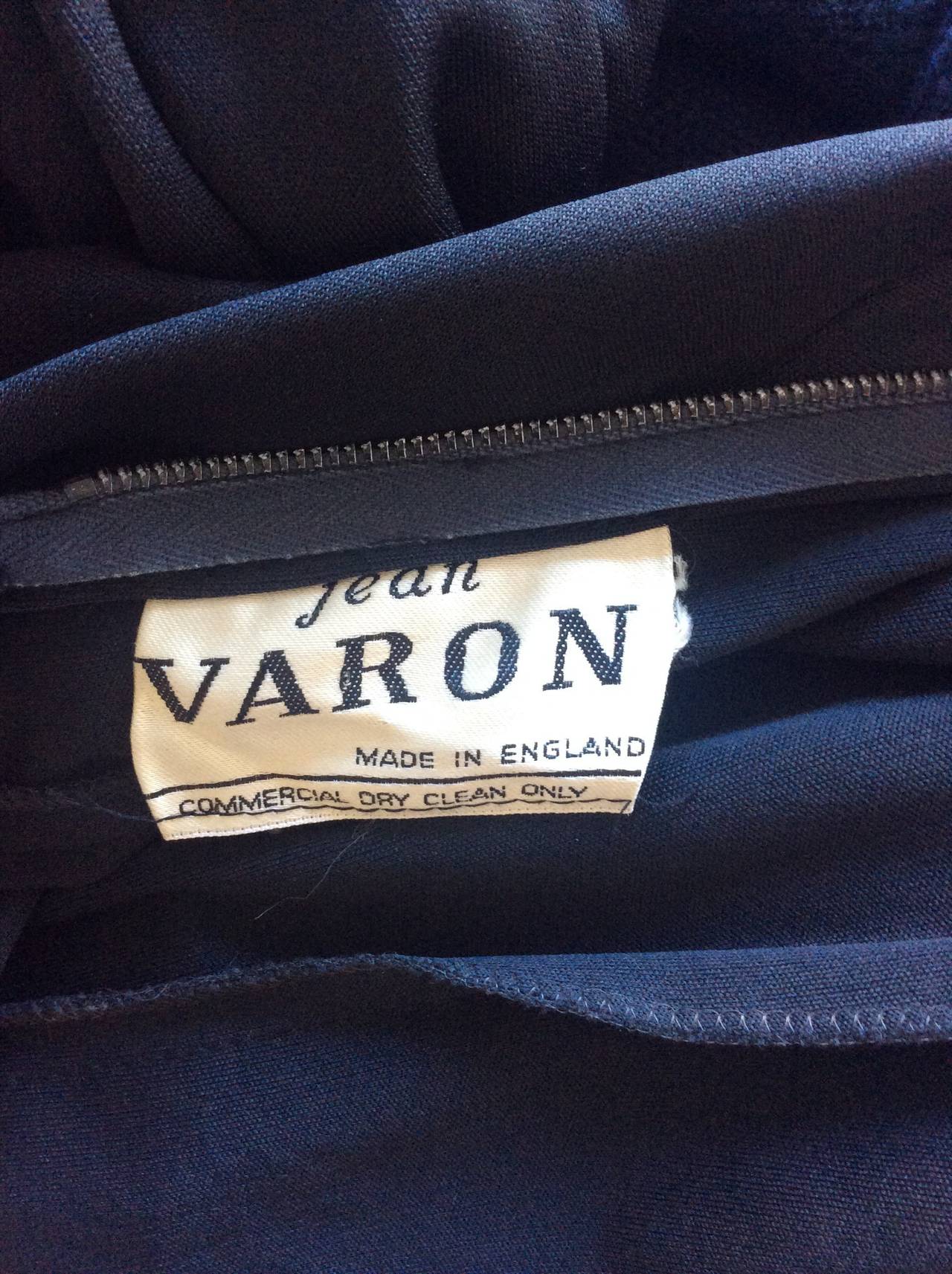 Jean Varon Sexy ' Plunging Back ' 1970s Black Jersey Gown For Sale at ...