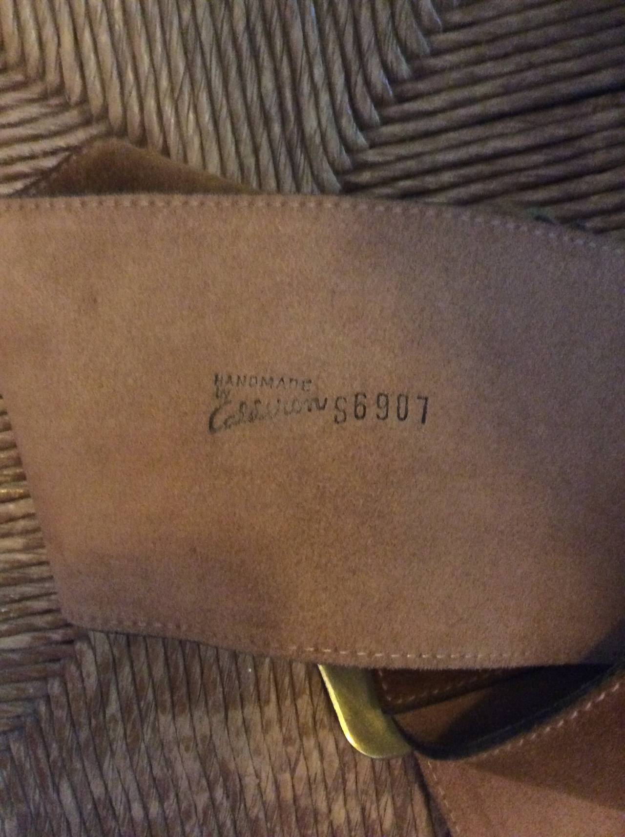 1960s 1970s Brand New Vintage Calderon Oversized Jumbo Tan Suede Boho ...