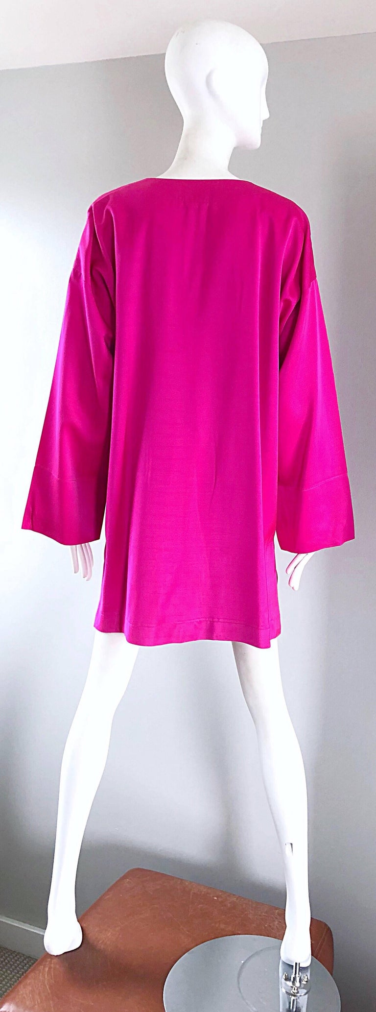 1970s Jean Muir Hot Pink Fuchsia Silk Vintage 70s Opera Swing Jacket ...
