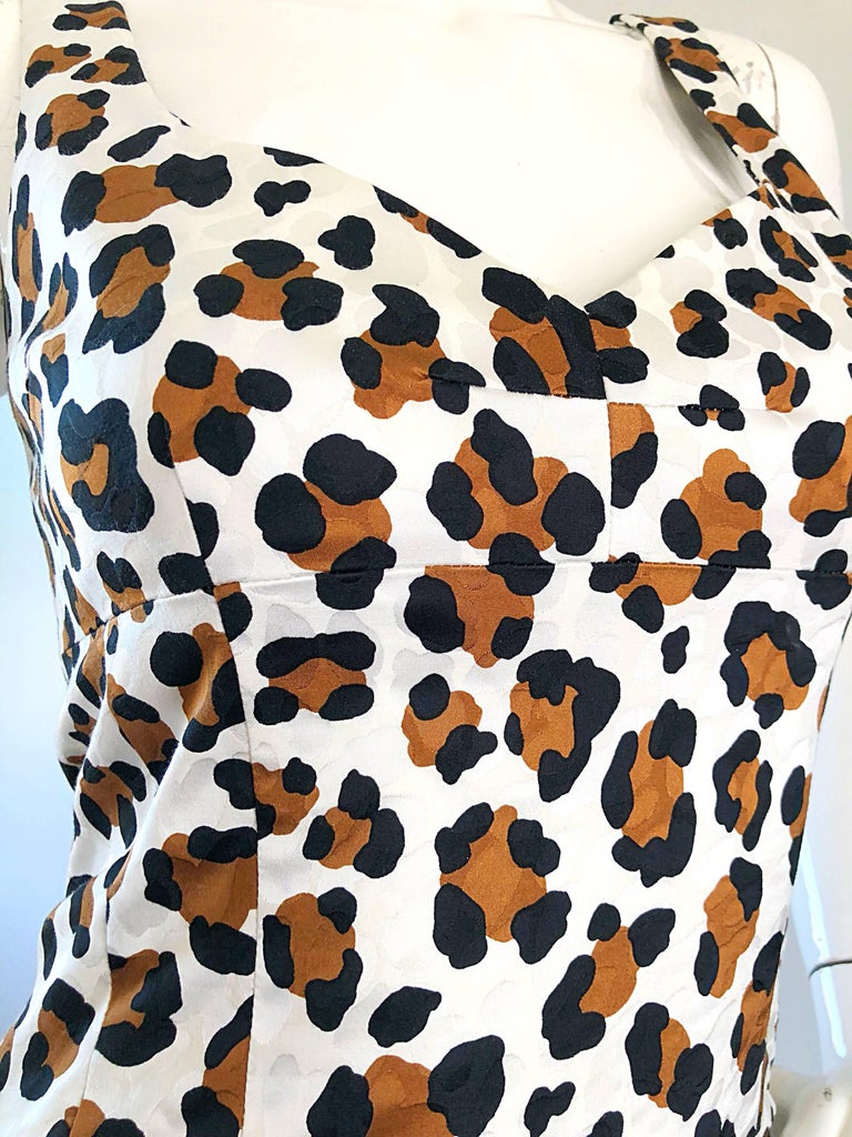 Michael Kors Collection Size 8 White Cheetah Leopard Print Early 2000s ...