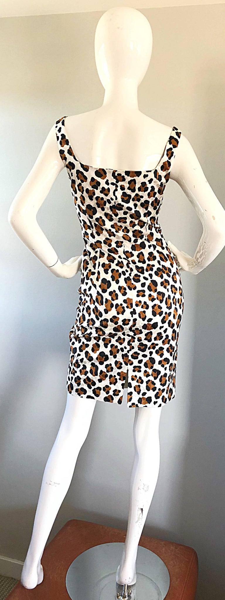 Michael Kors Collection Size 8 White Cheetah Leopard Print Early 2000s ...