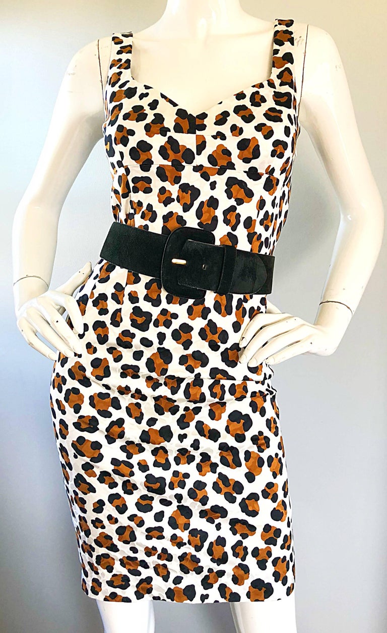 Michael Kors Collection Size 8 White Cheetah Leopard Print Early 2000s ...