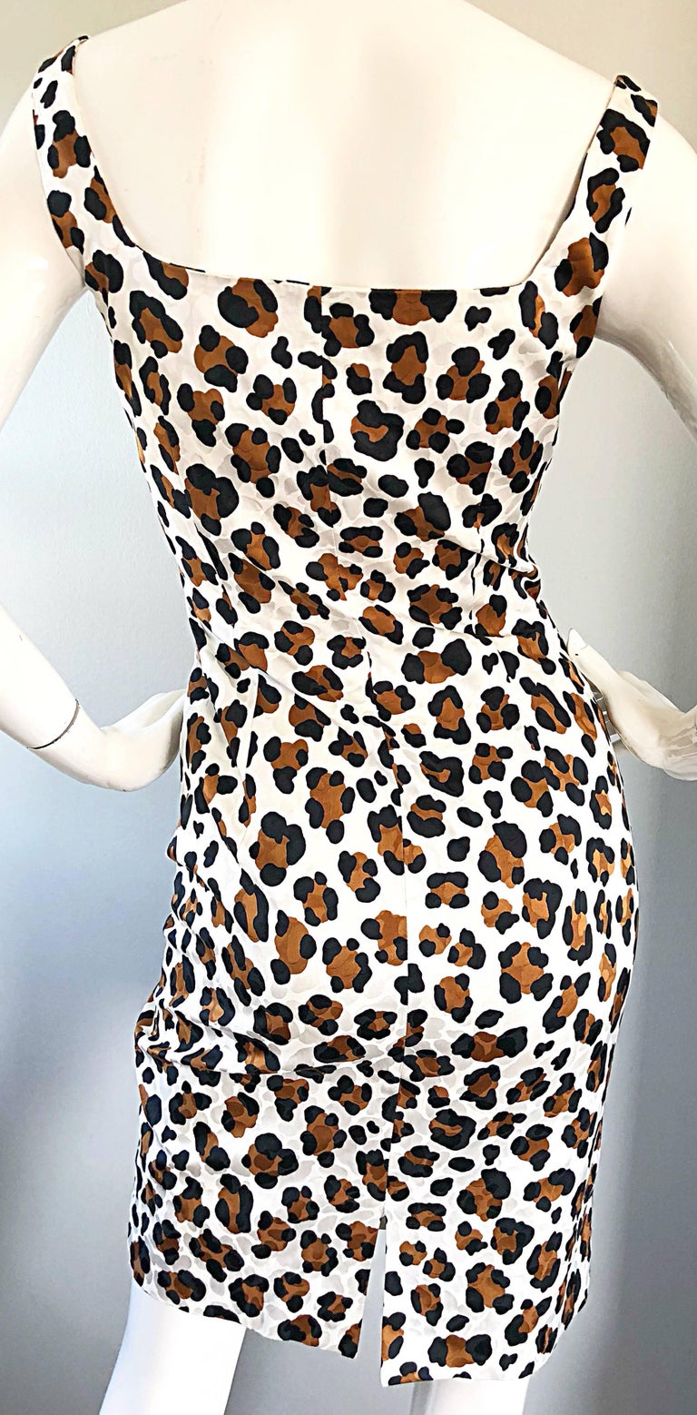 Michael Kors Collection Size 8 White Cheetah Leopard Print Early 2000s ...
