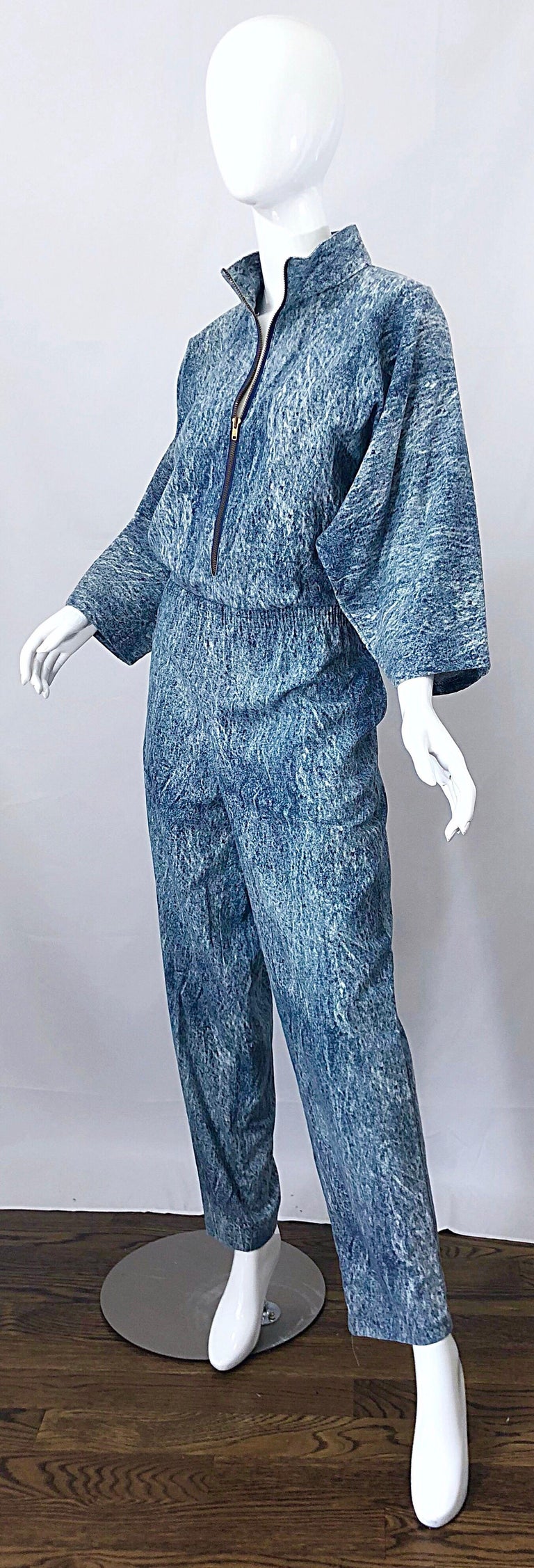 Avant Garde 1980s Acid Wash Lightweight Denim Blue Jean Vintage 80s ...