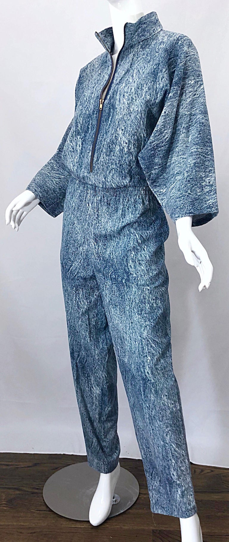 Avant Garde 1980s Acid Wash Lightweight Denim Blue Jean Vintage 80s ...