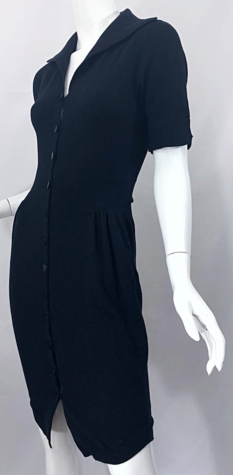 Agent Provocateur Early 2000s Black Cashmere Blend 1950s Style ...