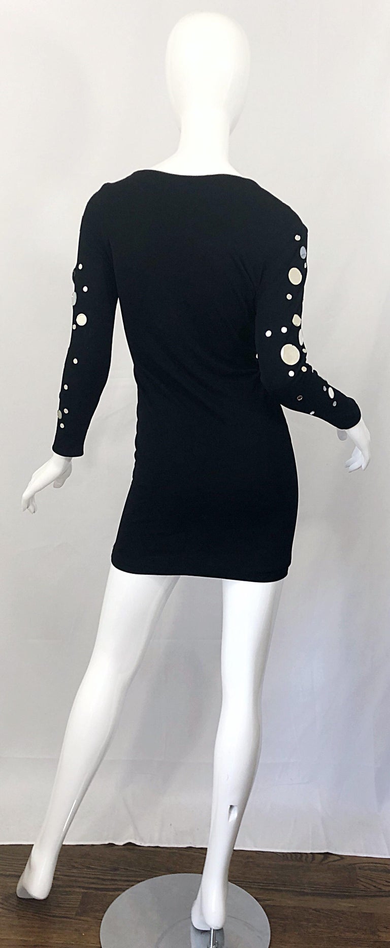 Documented 1990s CD Greene Mirrored Black Bodycon Vintage 90s Long ...