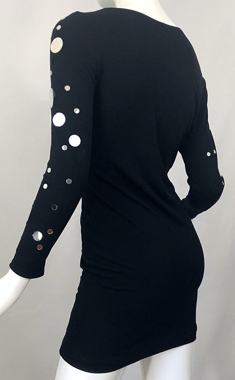 Documented 1990s CD Greene Mirrored Black Bodycon Vintage 90s Long ...