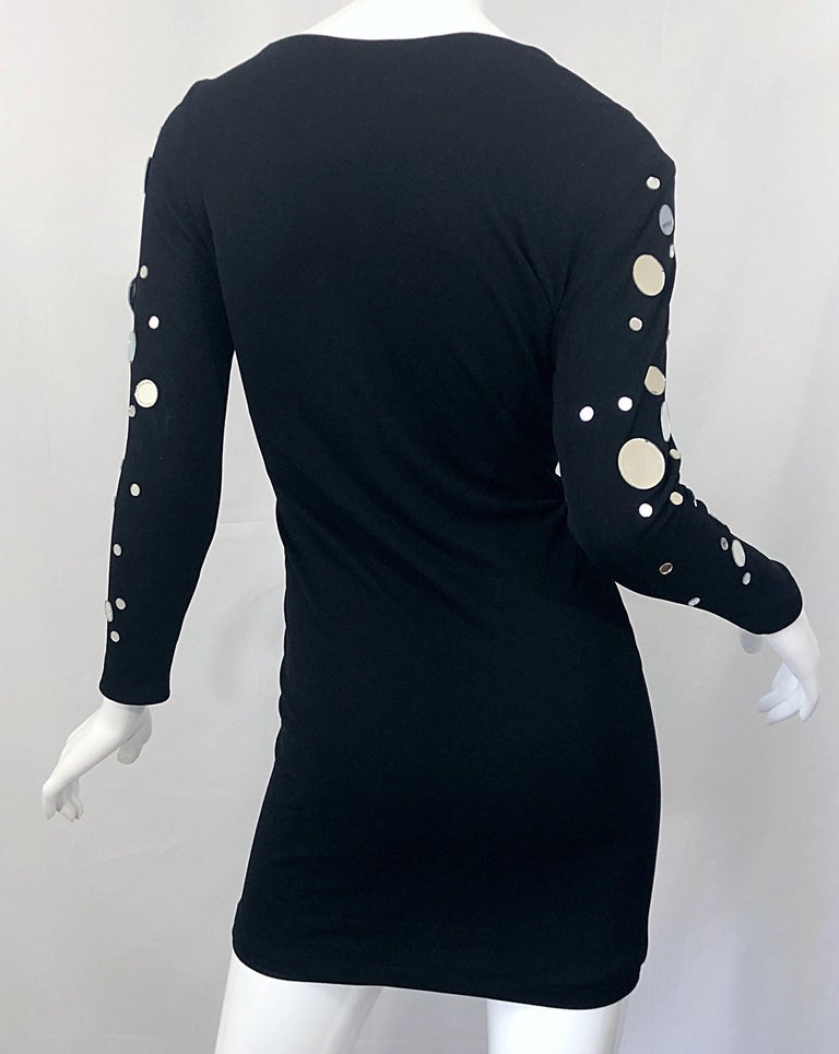 Documented 1990s CD Greene Mirrored Black Bodycon Vintage 90s Long ...