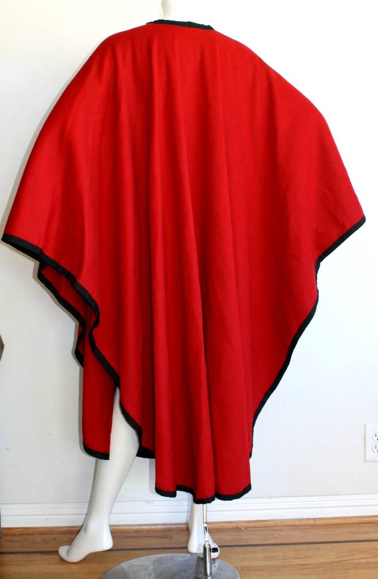 YSL Yves Saint Laurent Vintage " Russian Collection " Red Opera Cape ...