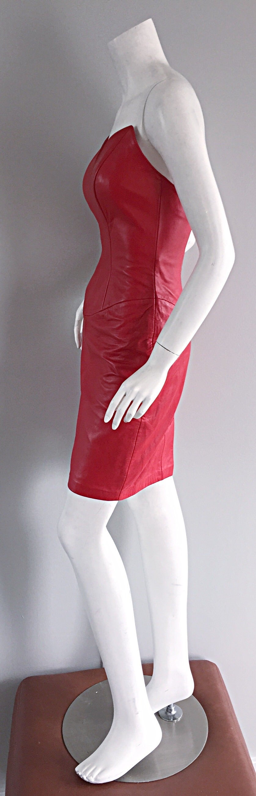Michael Hoban for North Beach Leather Vintage Lipstick Red BodyCon ...