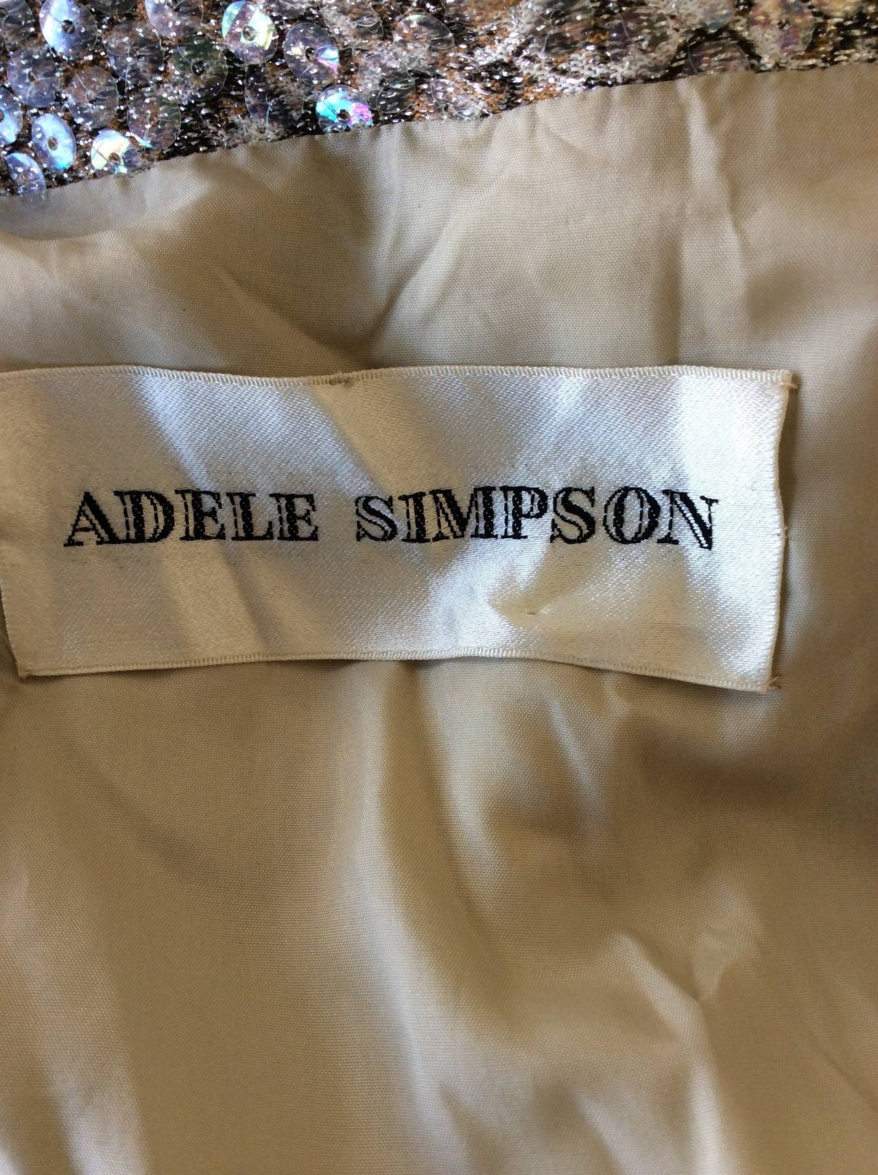 Vintage Adele Simpson Allover Sequin Python Snake Dress at 1stDibs