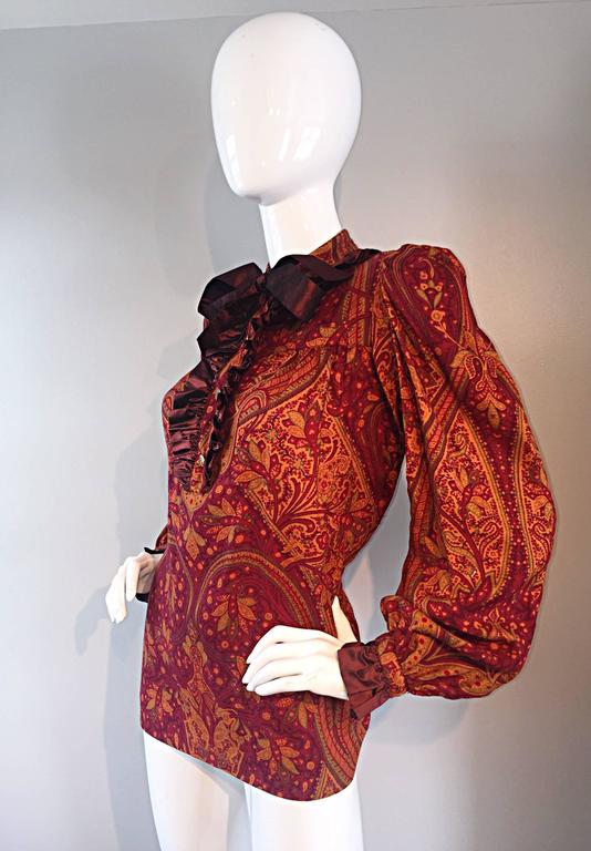 Vintage Yves Saint Laurent ' Rive Gauche ' Russian Collection Paisley ...