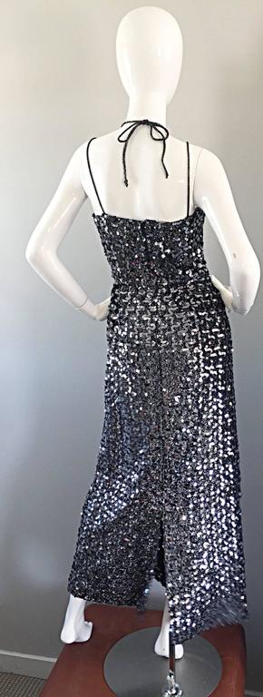 Amazing 1970s Norman Berg for Buckner's Silver Sequin Knit Vintage ...