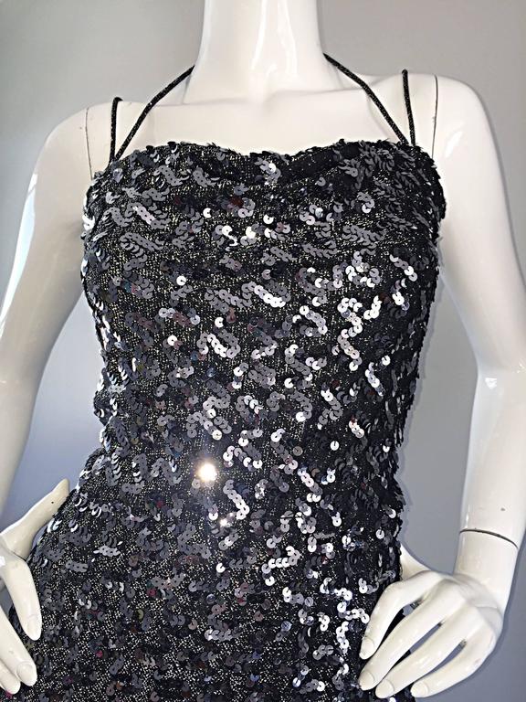 Amazing 1970s Norman Berg for Buckner's Silver Sequin Knit Vintage ...