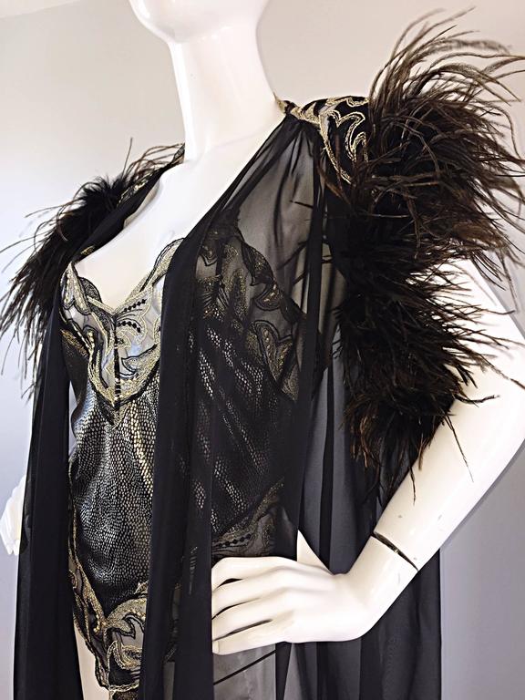 Bob Mackie for Elizabeth Arden 1980s Feathered Teddy Romper 80s ...
