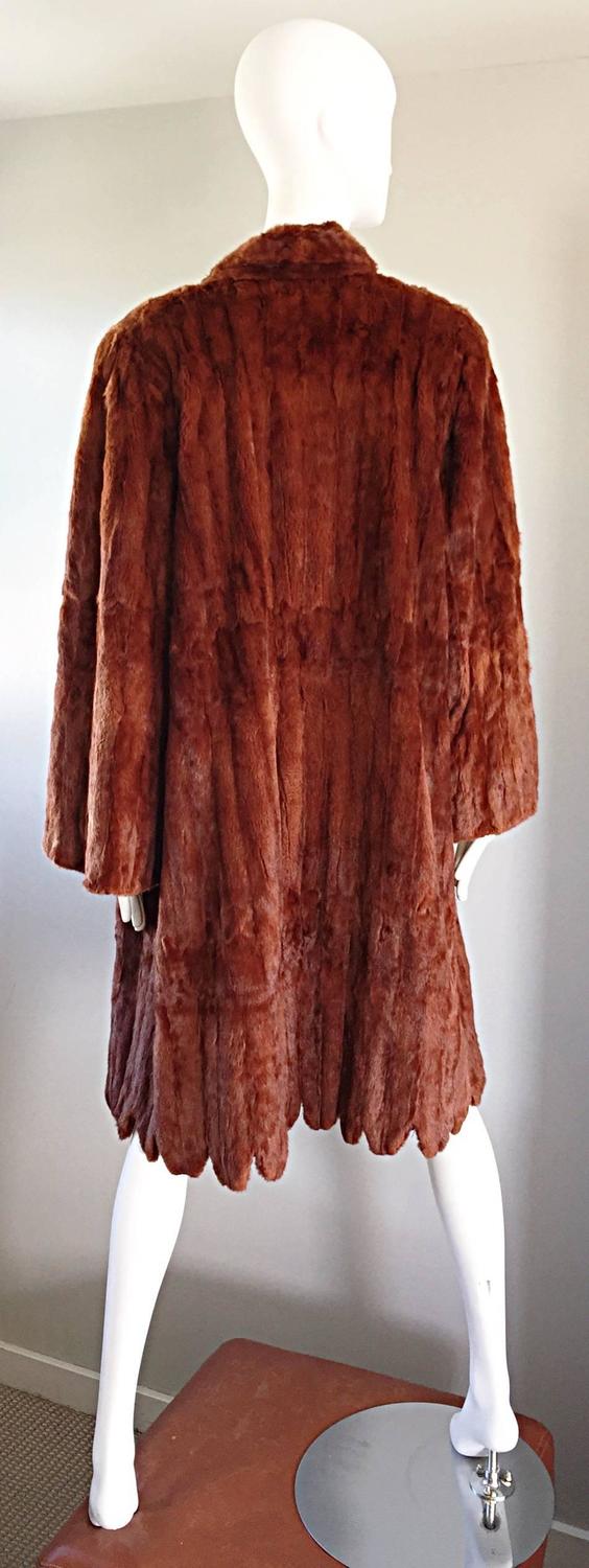 Rare 1940s Ermine Summer Fur Luxurious Honey Brown Jacket Coat ...