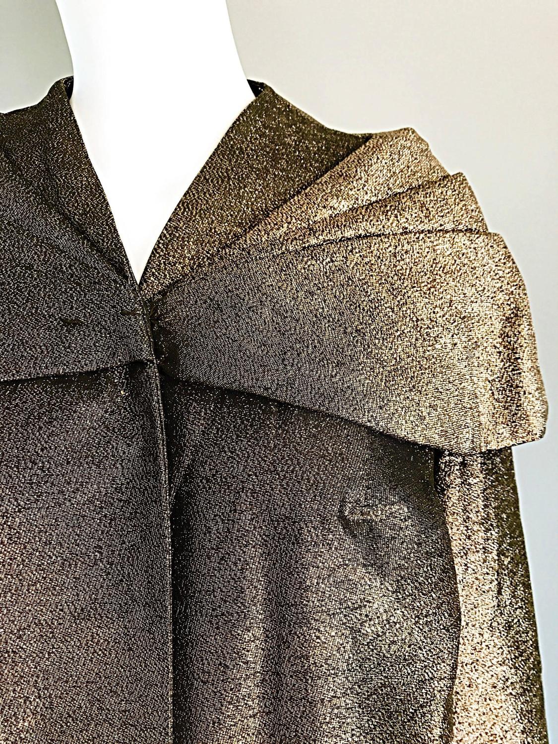 Gorgeous 1950s Vintage Bronze Golden 50s Swing Opera Jacket Coat Avant ...