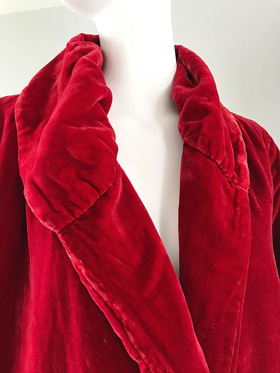1920s Silk Velvet Blood Red Vintage 20s Luxurious Opera Flapper Jacket ...