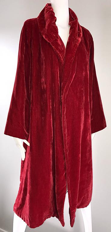 1920s Silk Velvet Blood Red Vintage 20s Luxurious Opera Flapper Jacket ...