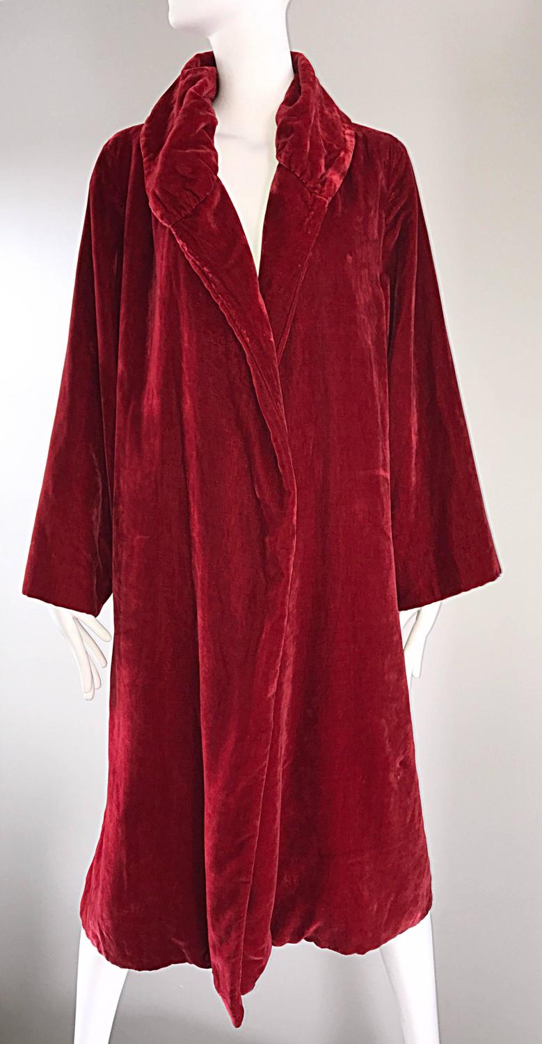 1920s Silk Velvet Blood Red Vintage 20s Luxurious Opera Flapper Jacket ...