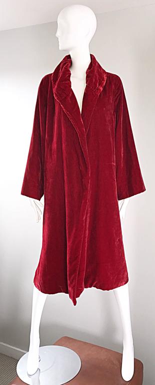 1920s Silk Velvet Blood Red Vintage 20s Luxurious Opera Flapper Jacket ...