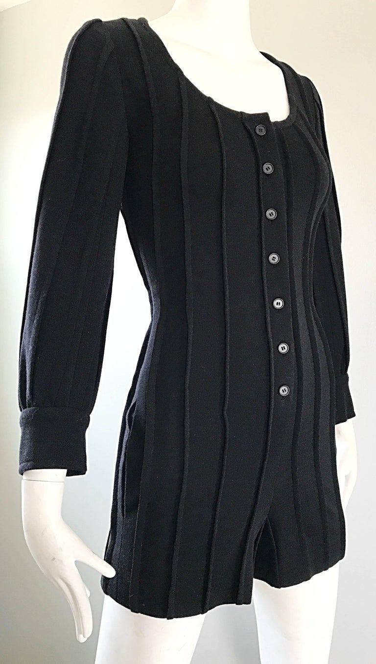 Vintage Givenchy Haute Couture Alexander McQueen Numbered Black Wool ...