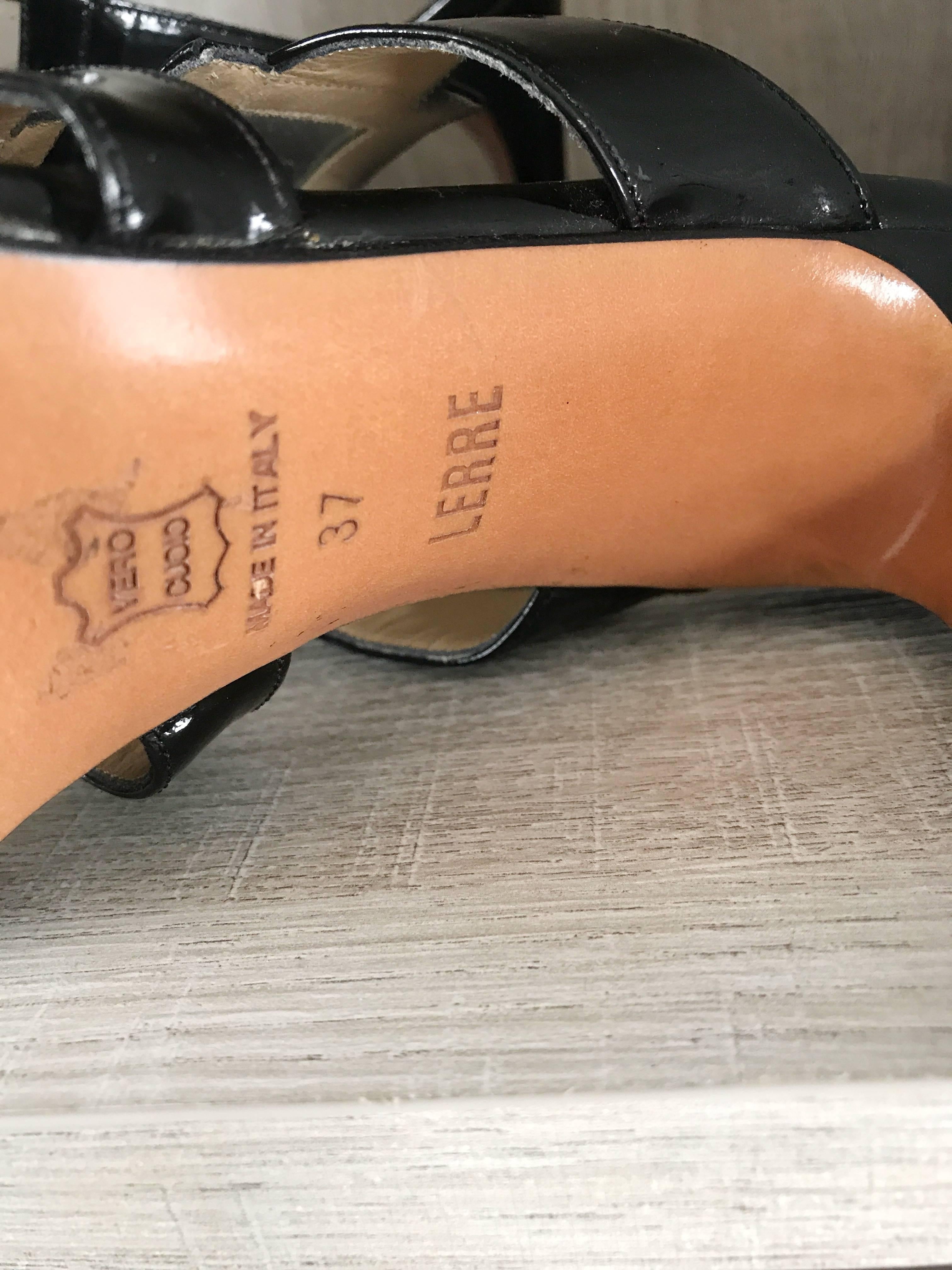 1990s Todd Oldham Black Patent Leather Size 37 / 7 Springolator 90s ...