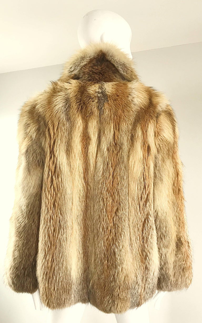 Gorgeous Vintage Red Fox Fur Jacket Excellent Condition, 1950s For Sale ...