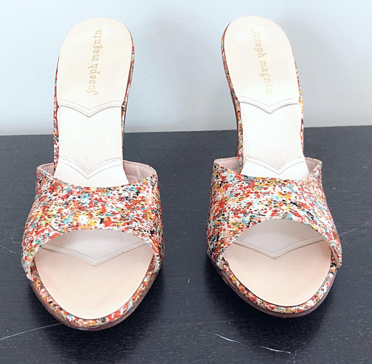 Never Worn 1950s Joseph Magnin Size 7 / 7.5 Confetti Silk Springulator ...