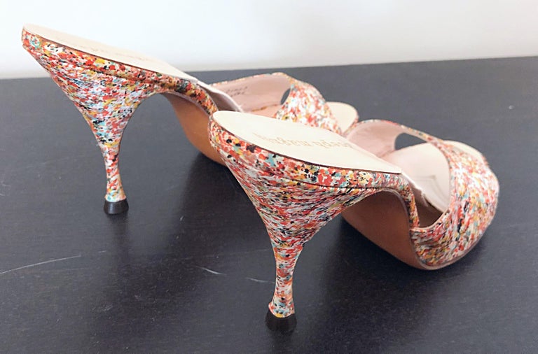 Never Worn 1950s Joseph Magnin Size 7 / 7.5 Confetti Silk Springulator ...