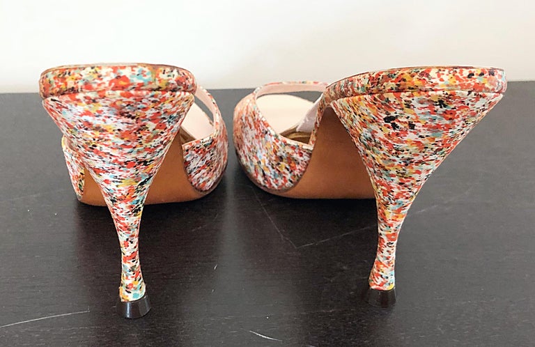 Never Worn 1950s Joseph Magnin Size 7 / 7.5 Confetti Silk Springulator ...